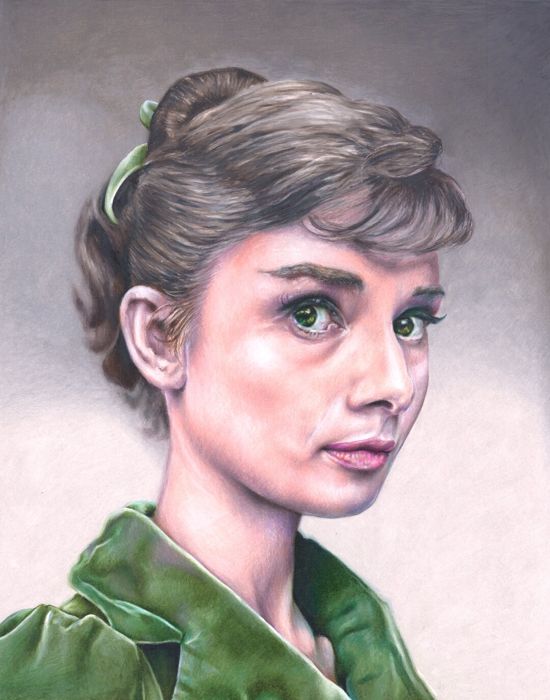 Audrey Hepburn Original Drawing - Etsy