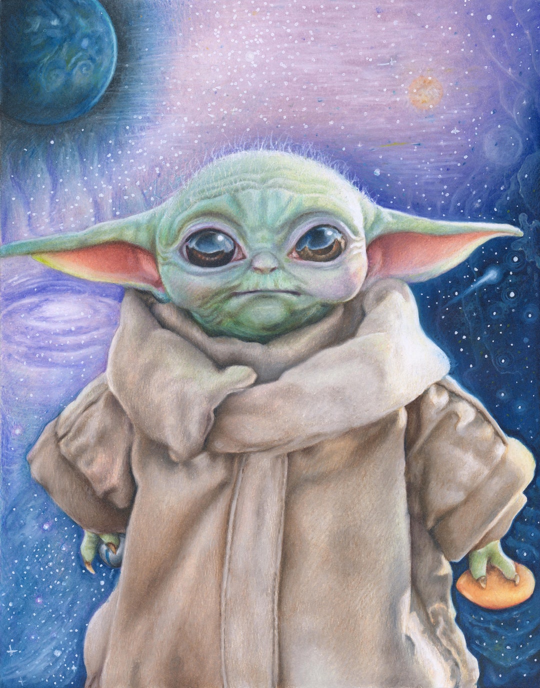 Grogu Original Drawing - Etsy