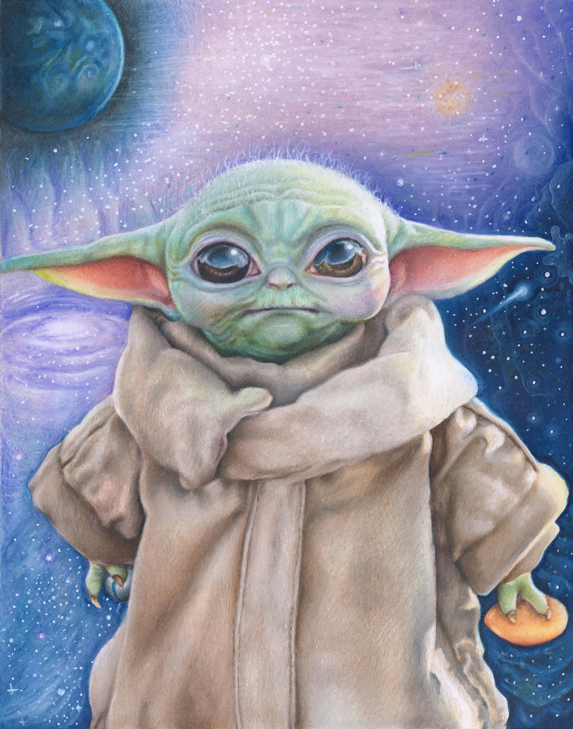 Grogu Original Drawing - Etsy