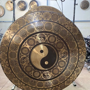 100 Cm Extra Large YIN YANG Gong -tibetan Sound Healing Handmade Gong ...