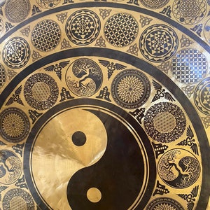 100 Cm Extra Large YIN YANG Gong -tibetan Sound Healing Handmade Gong ...