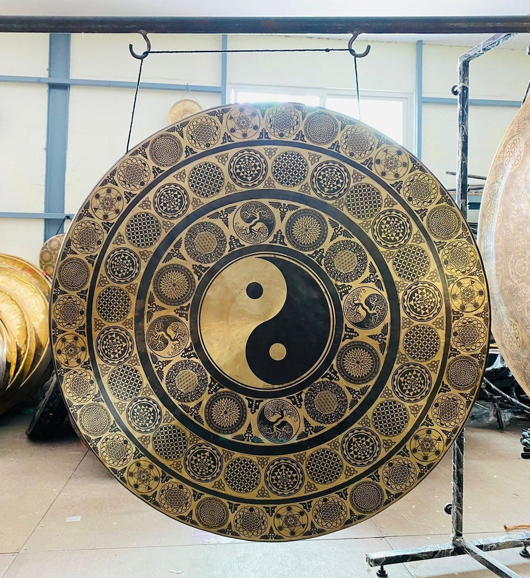 100 Cm Extra Large YIN YANG Gong tibetan Sound Healing Handmade Gong ...