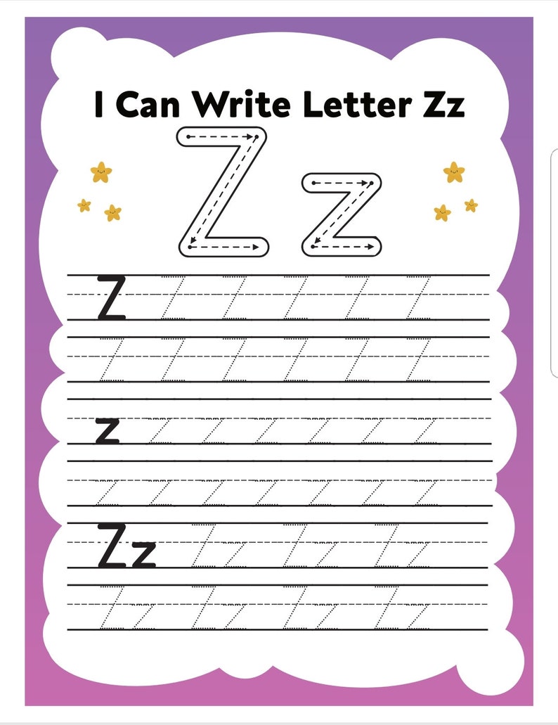 Worksheet Alphabet A to Z and Numbers 1 to 10 Tracing (line Tracing)42 ...