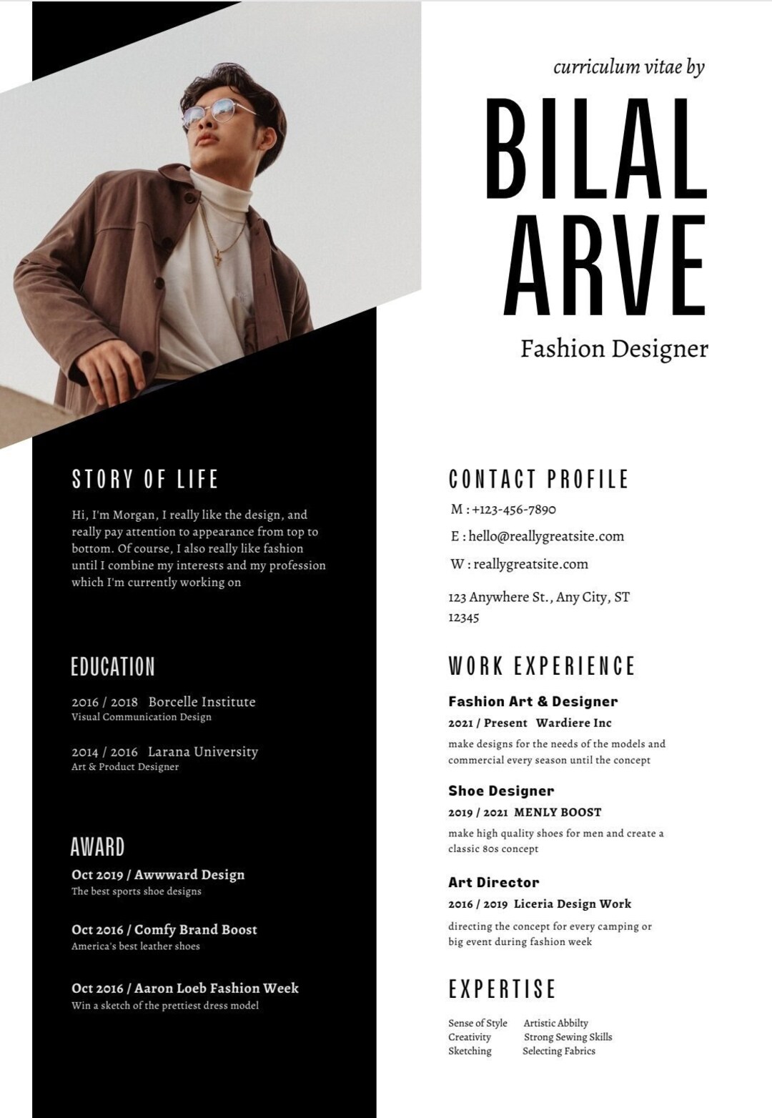 Fashion Designer Cv/resume - Etsy