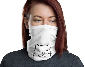 Cute Cat Face Mask Washable and Reusable Neck Gaiter Gift - Etsy