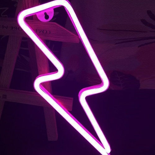 Led Lightning Boltneon Sign Lightninglightning Bolt Neon - Etsy