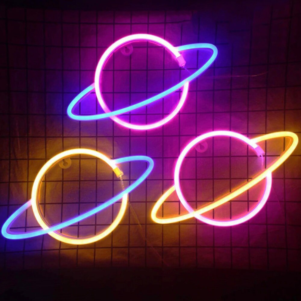 Neptune Planet Mutlicolour Neon Light Sign LED for | Etsy
