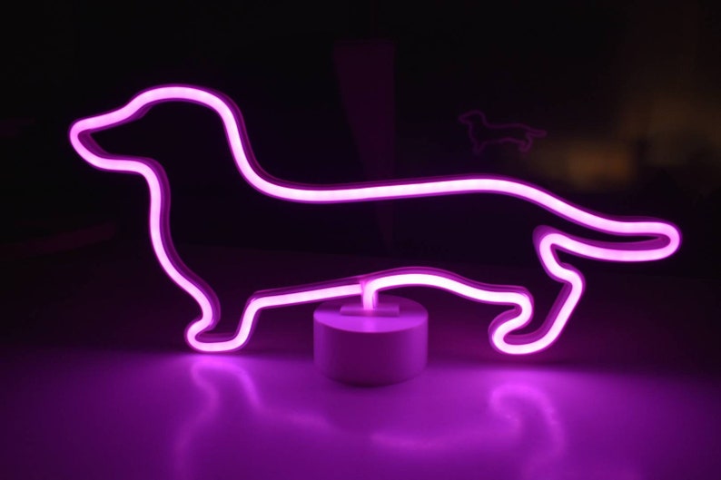 Dachshund Dog Neon Light LED Sign Lights for Bedroom - Etsy