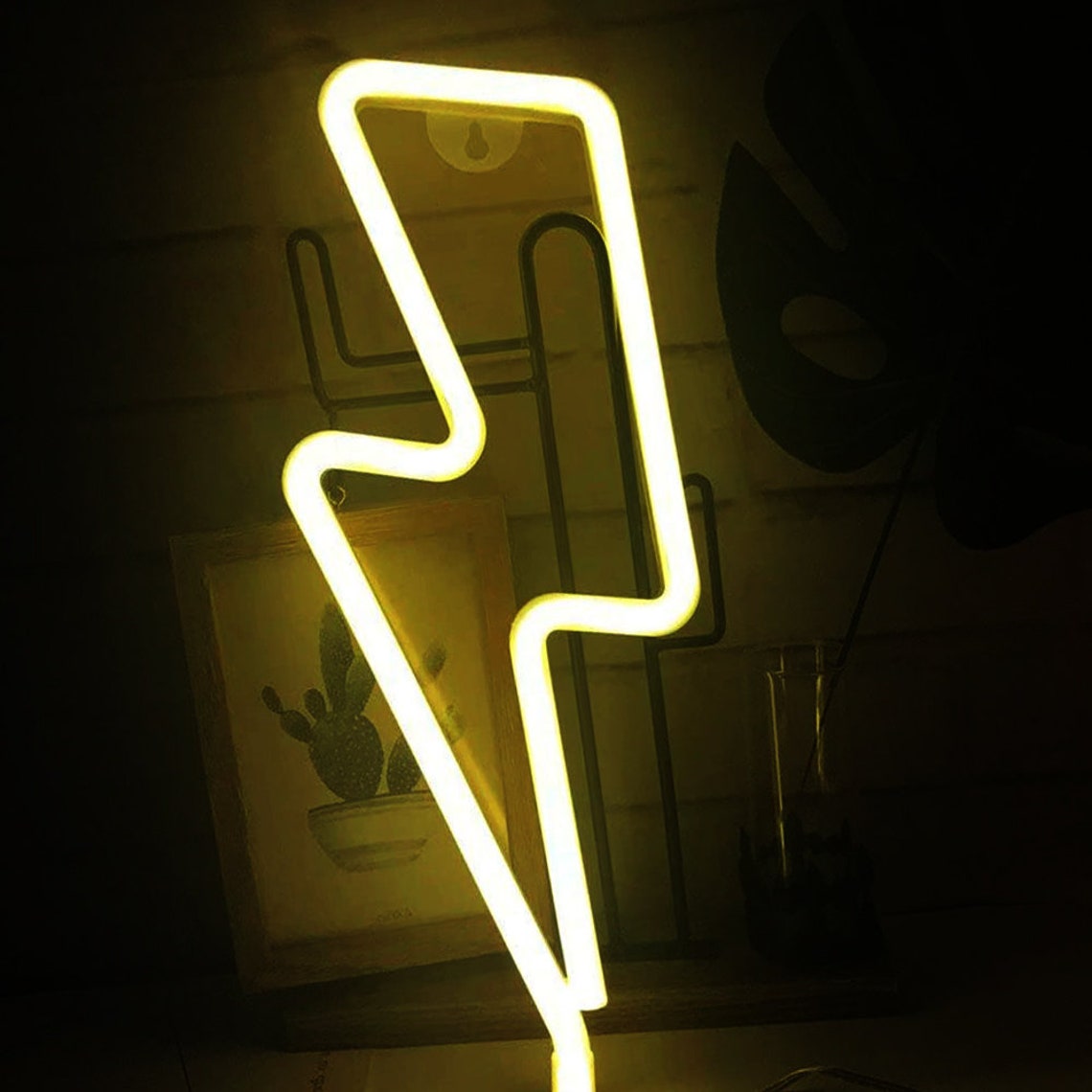 Lightning Bolt Neon Light LED Sign Lights for Wall Mount - Etsy Australia