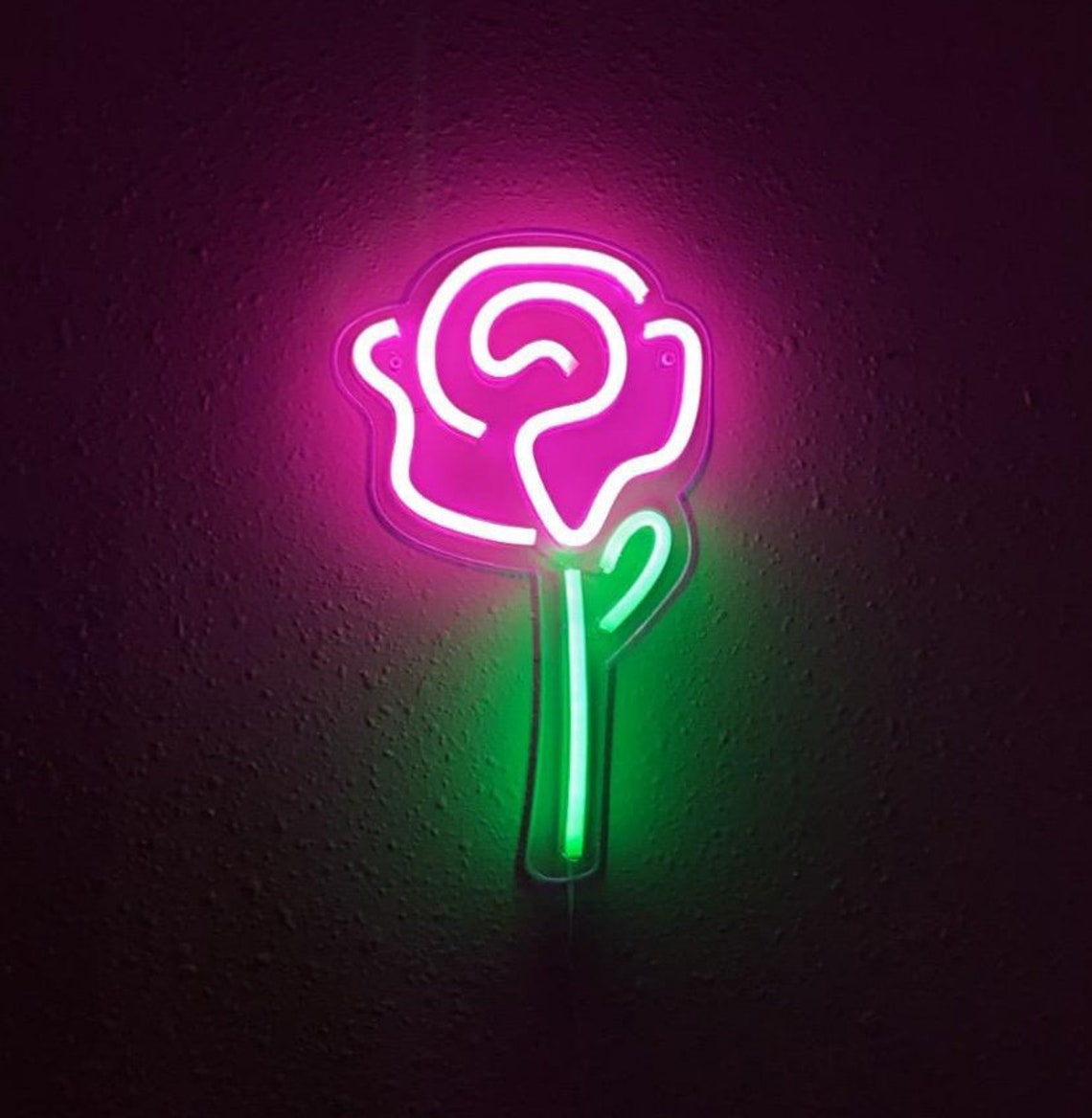 Large Rose Neon Light LED Sign Lights for Wall Mount - Etsy