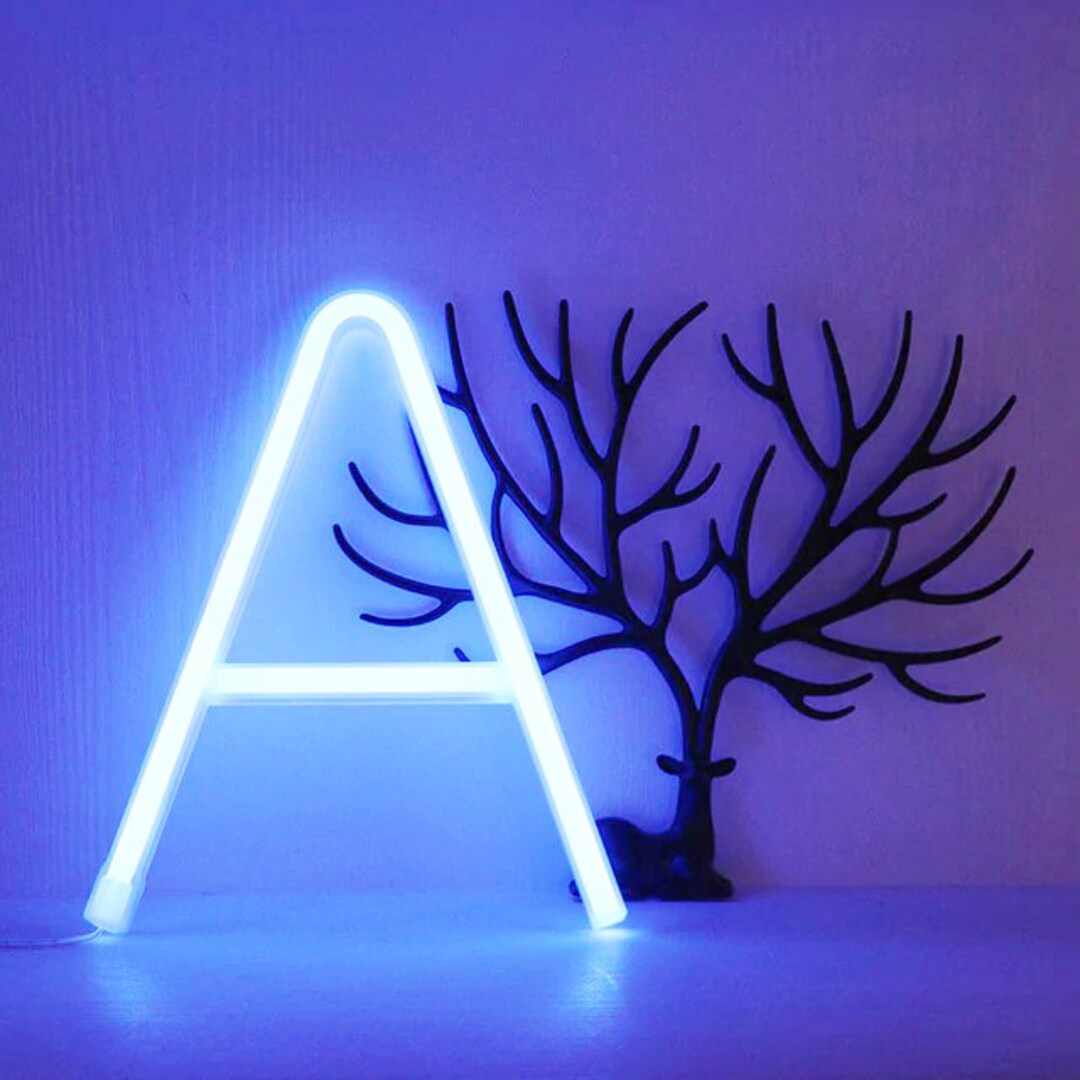 Neon Sign Custom Blue Letters | Lettering Neon Lights and Light ...