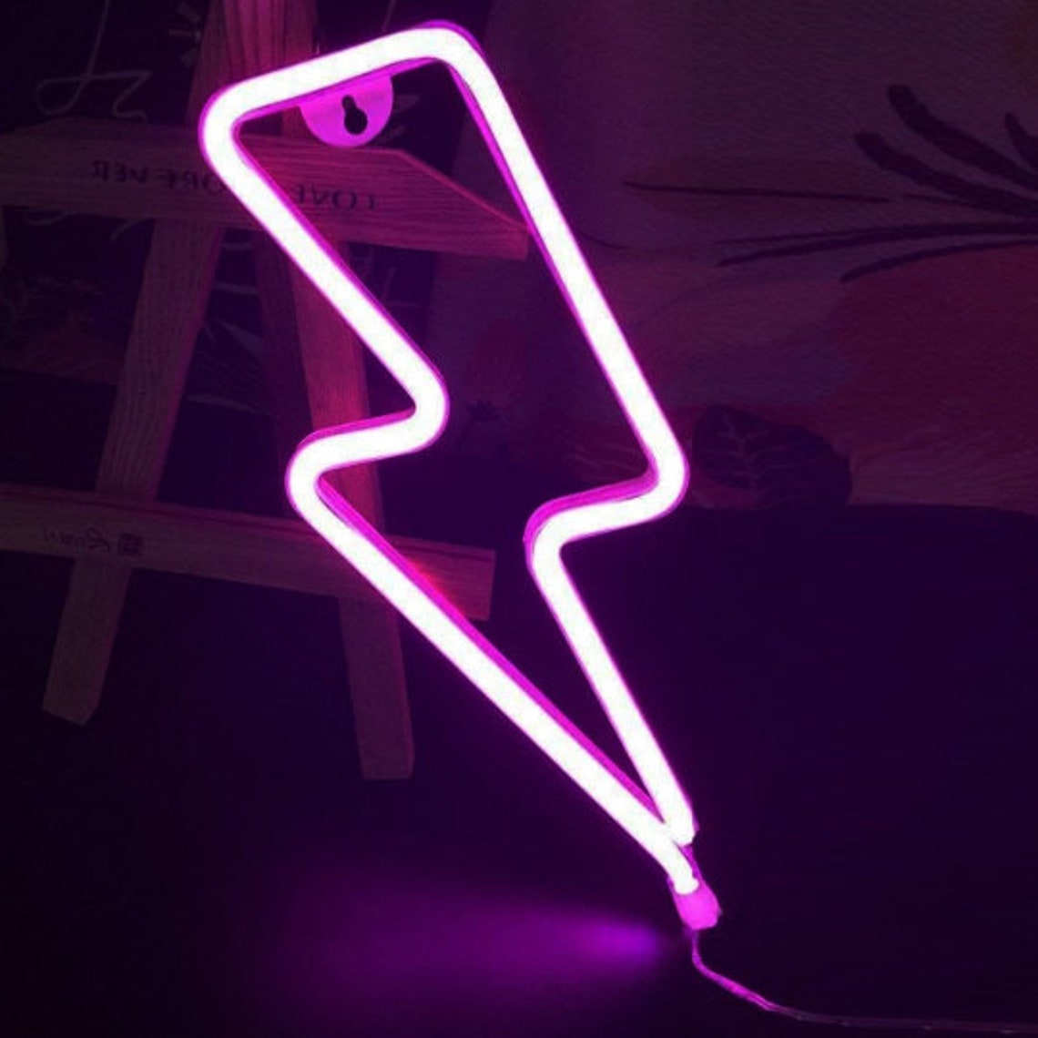 Lightning Bolt Neon Light LED Sign Lights for Wall Mount - Etsy Australia