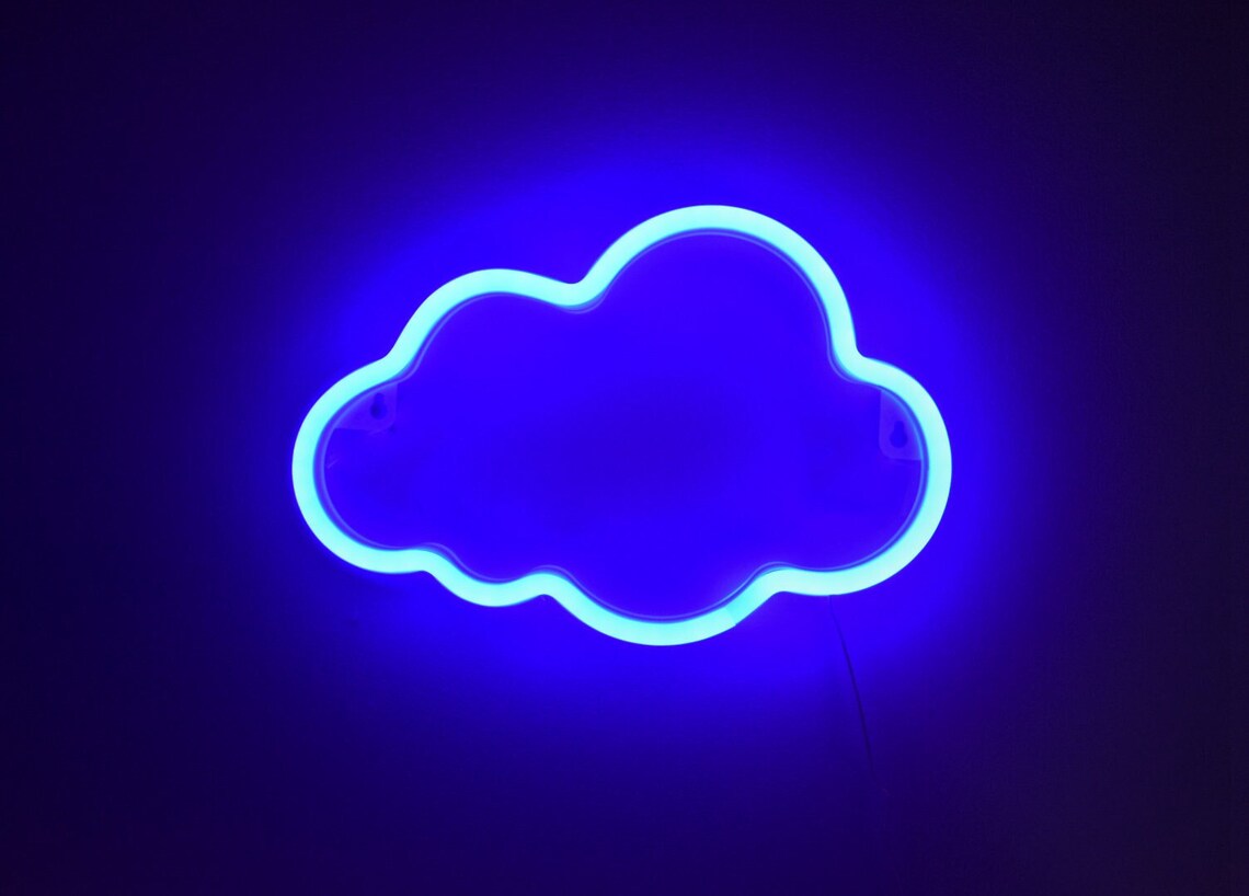 Fluffy Cloud | White Neon Lights Sign (LED) for Bedroom, Light ...