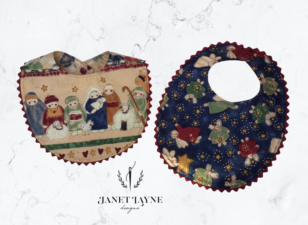 Christmas Nativity Bibs Christmas Baby Bibs 1st Christmas Bibs Toddler ...
