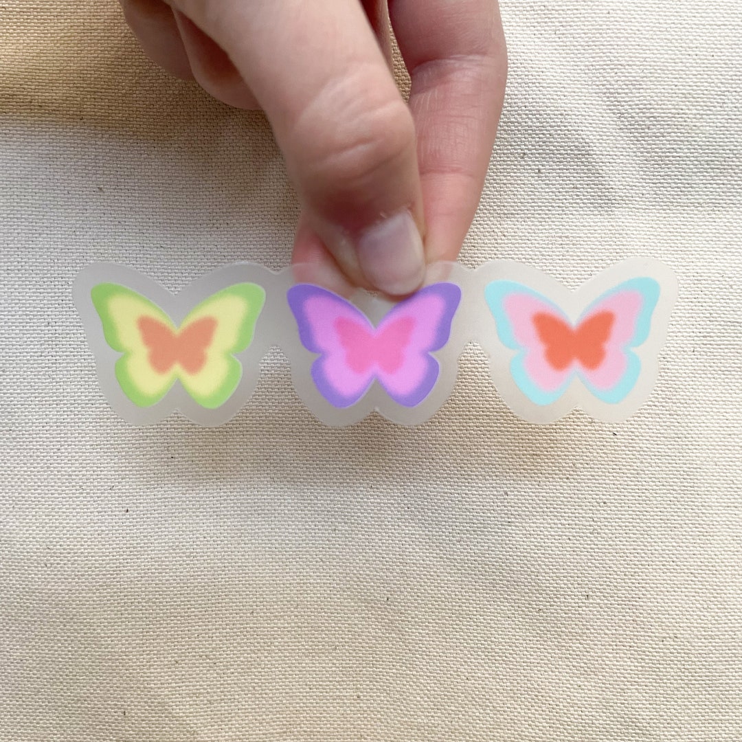 Flutter Sticker Butterflies, Aura, Gradient, Spring, Summer - Etsy
