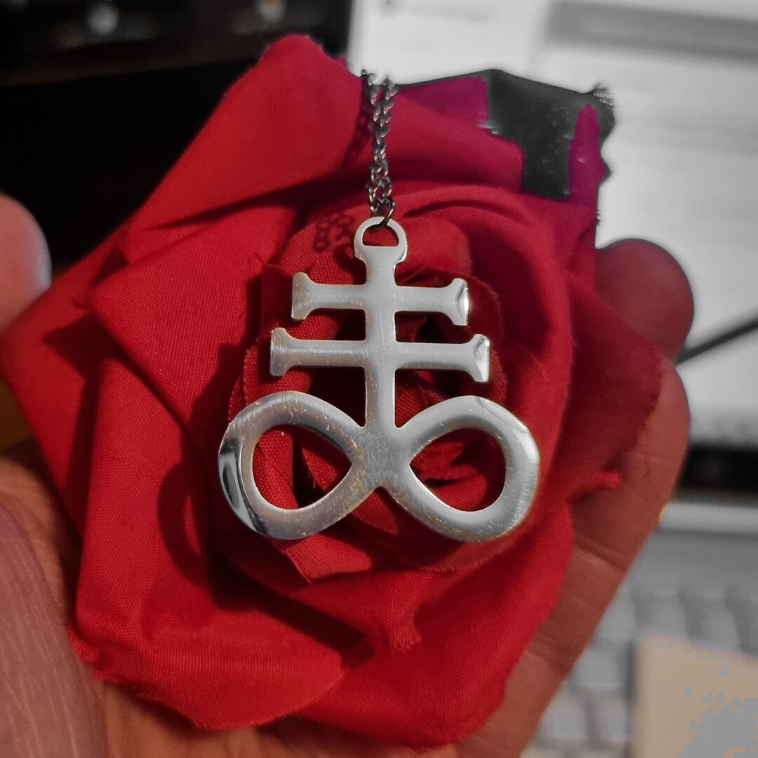 Leviathan Cross Necklace: Stainless Steel Lucifer Sigil Pendant - Etsy