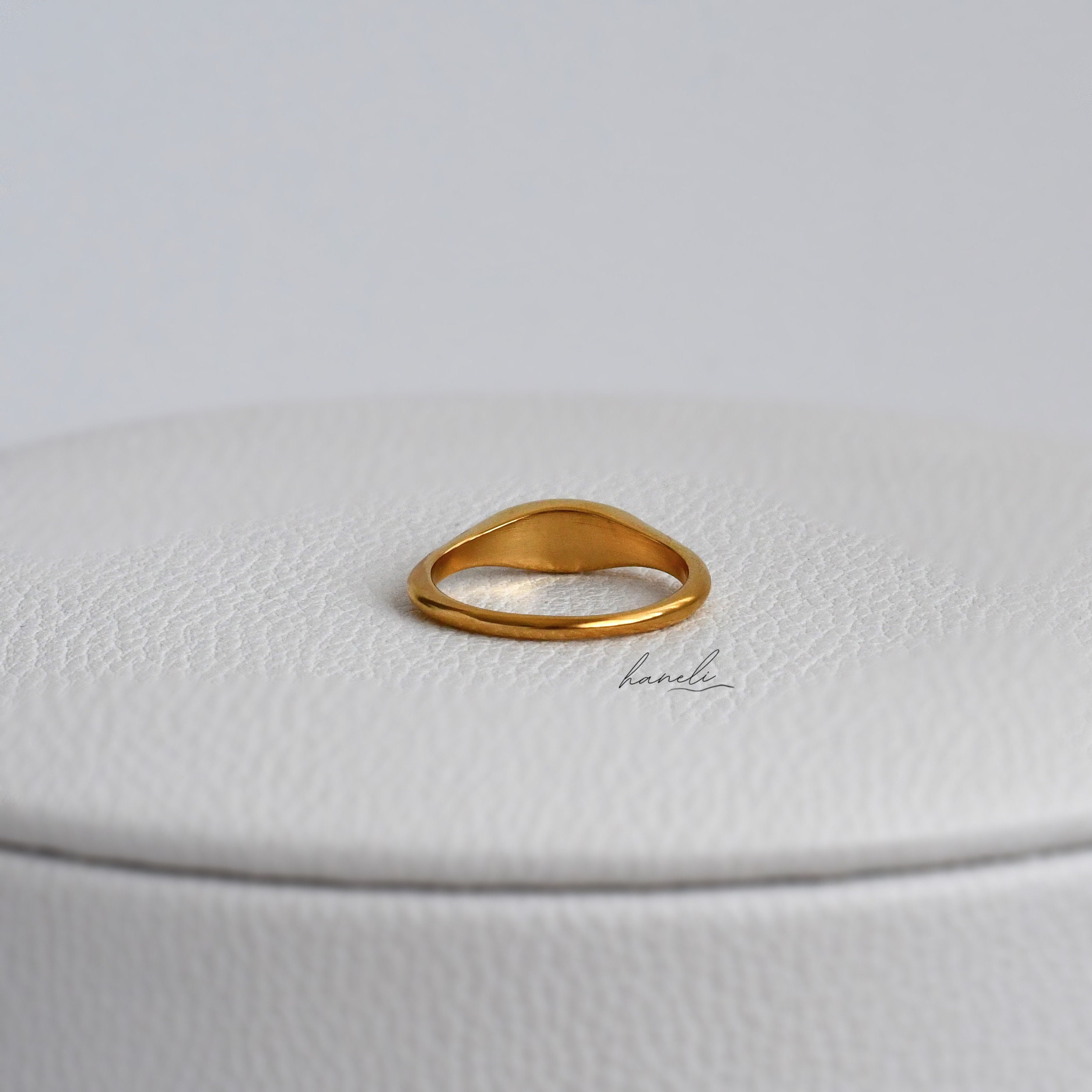 Dainty Bee Ring - 18k Gold Plated Stainless Steel - Minimalist Stacking ...