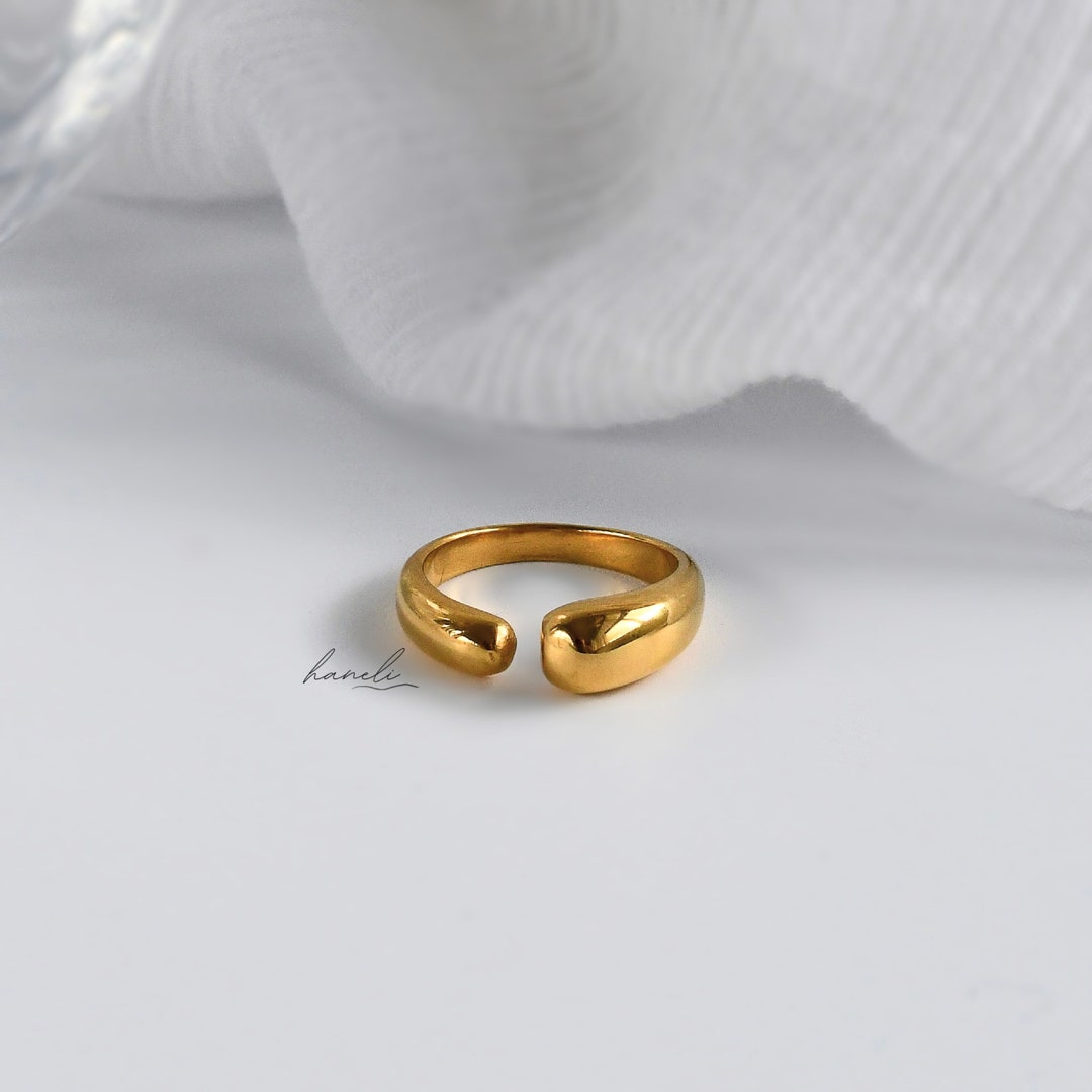 Open Front Wrap Around Gold Ring. Gold Open Ring. Gold Plated - Etsy UK