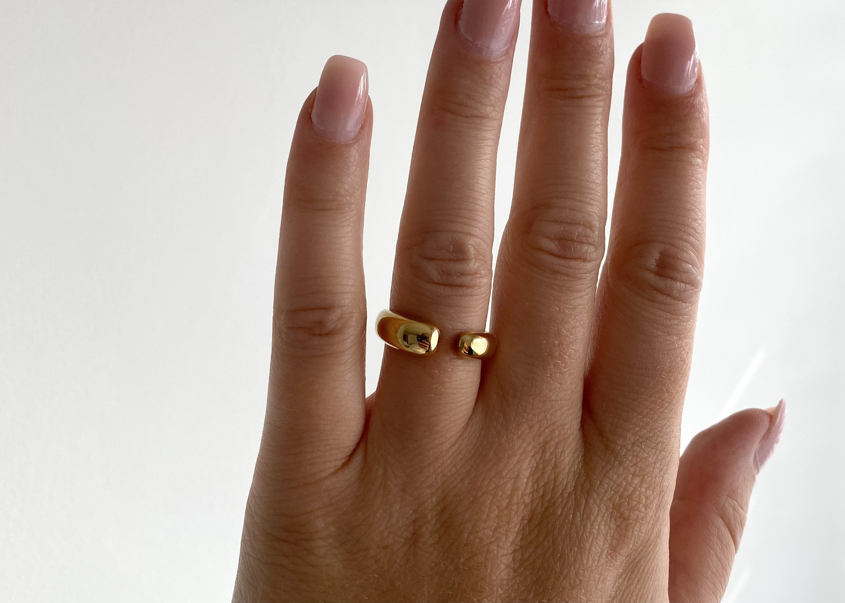 Open Front Wrap Around Gold Ring. Gold Open Ring. Gold Plated - Etsy UK
