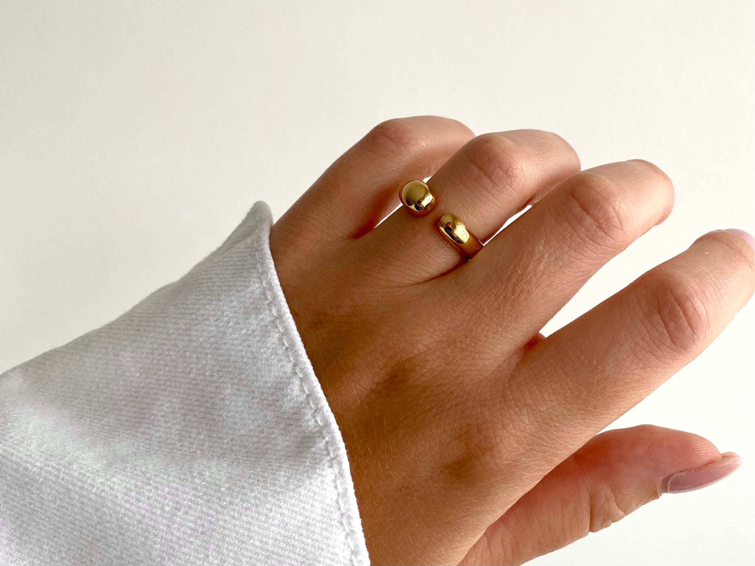Open Front Wrap Around Gold Ring. Gold Open Ring. Gold Plated - Etsy UK