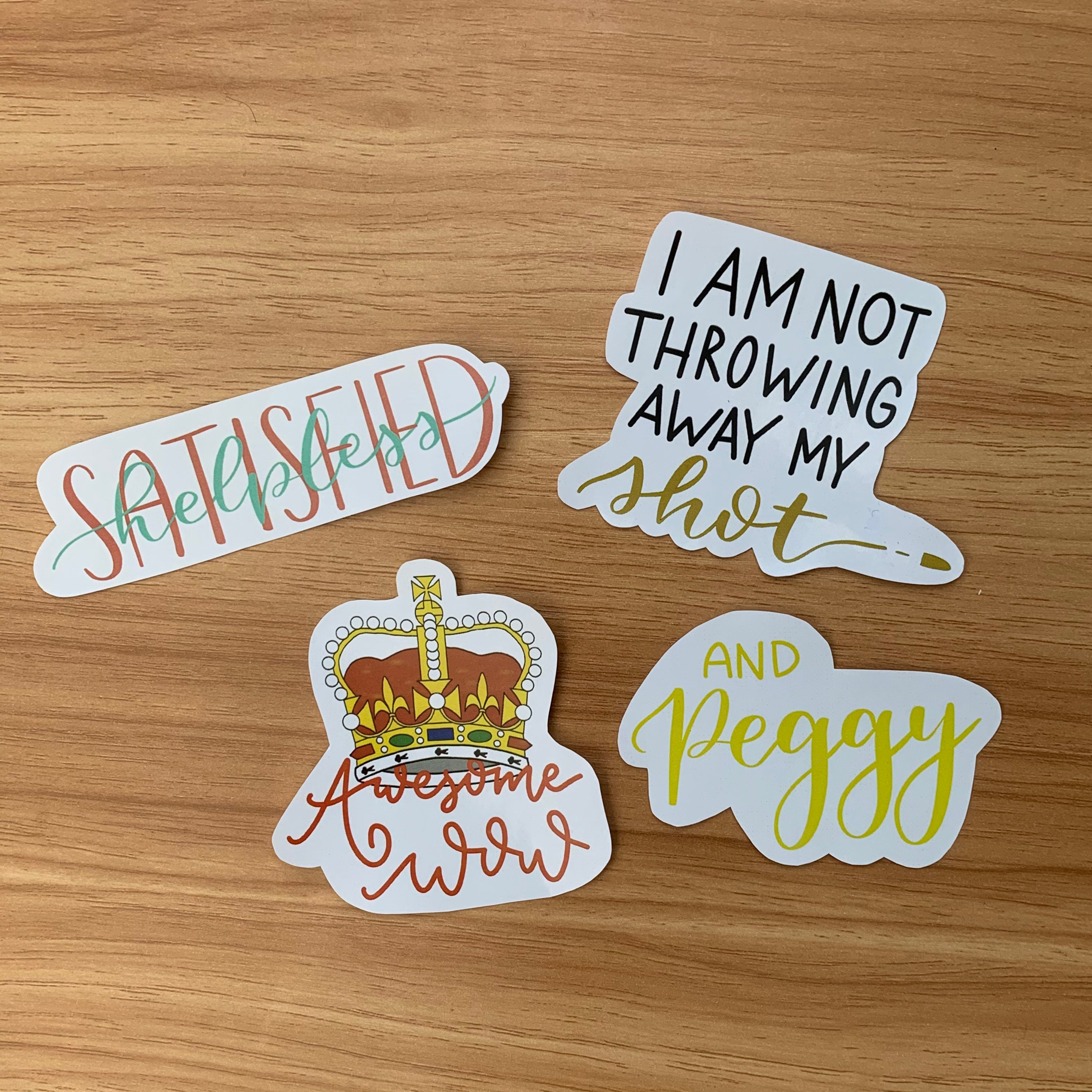 Awesome Wow Sticker | King George Sticker | Hamilton Quote Sticker - Etsy