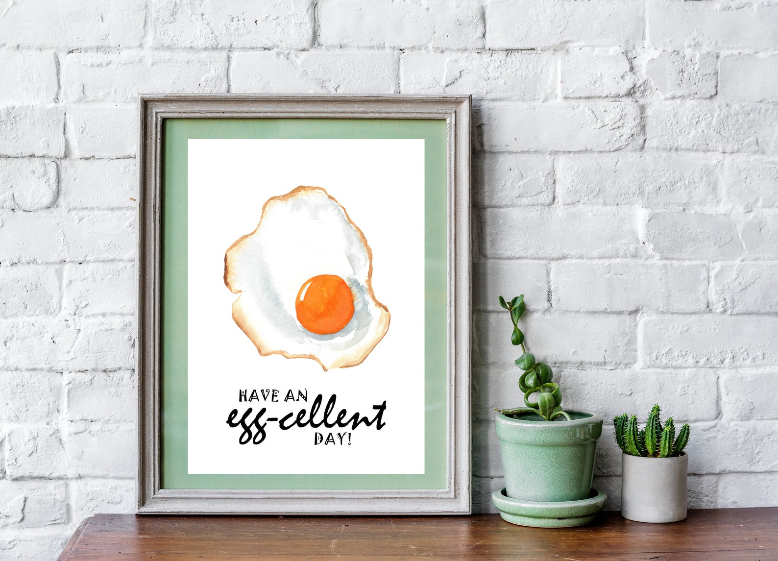 Have an Egg-cellent Day Art Print Kitchen Decor Food - Etsy