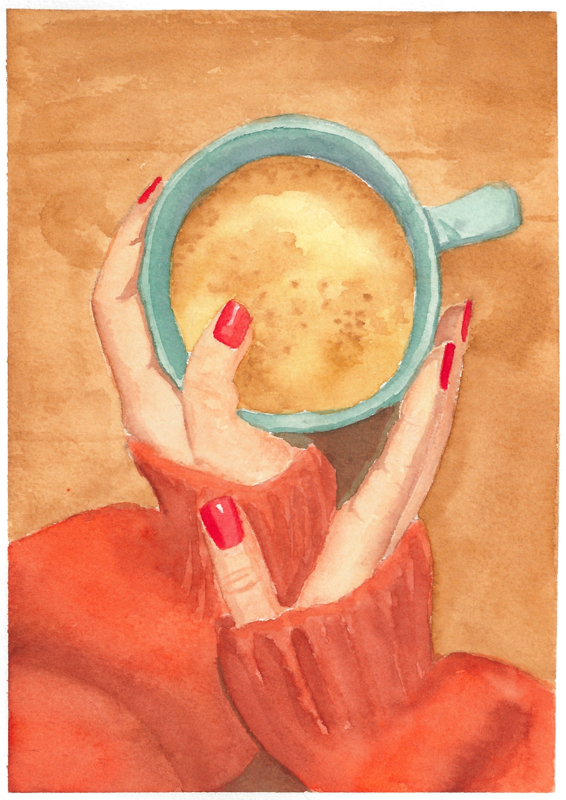 Cafecito Cozy coffee art Coffee date print Cup of coffee | Etsy