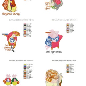 Beatrix Potter Machine Embroidery, 20 Designs, Peter Rabbit, Storybook ...