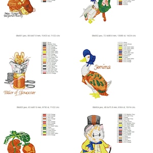 Beatrix Potter Machine Embroidery, 20 Designs, Peter Rabbit, Storybook ...