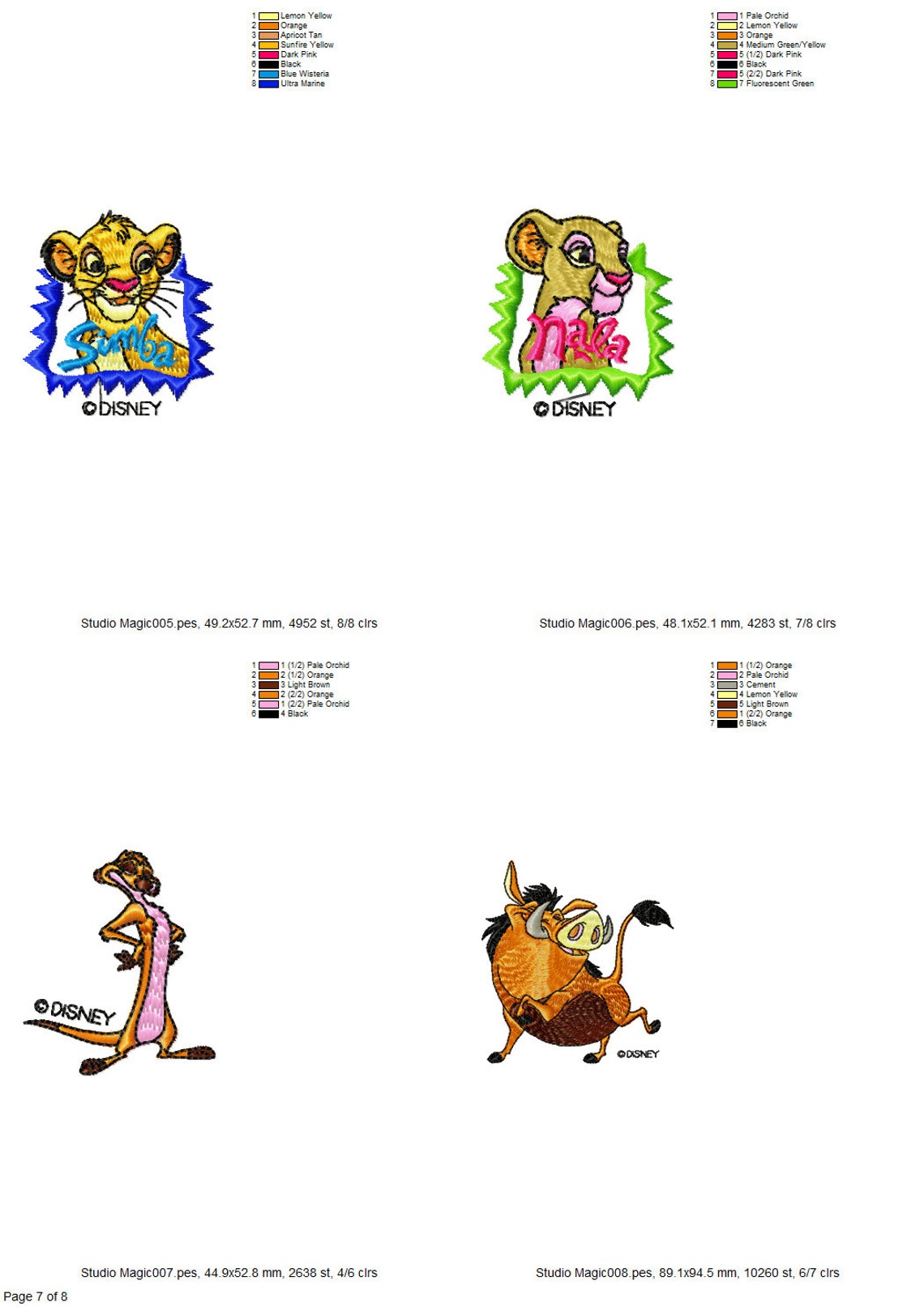 Lion King Machine Embroidery Files 31 Designs Instant - Etsy UK