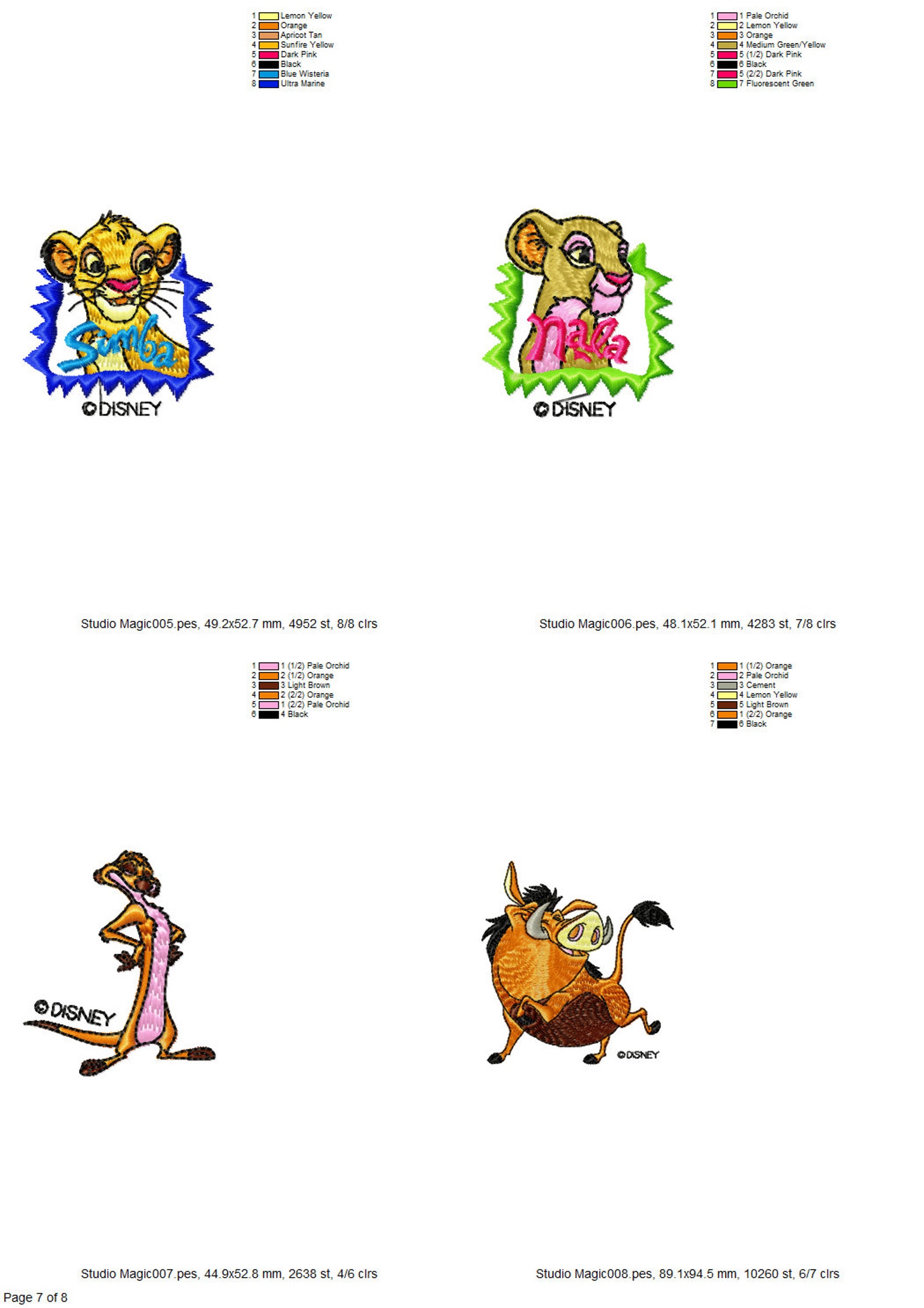 Lion King Machine Embroidery Files 31 Designs Instant - Etsy