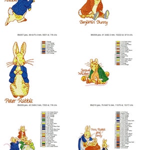 Beatrix Potter Machine Embroidery, 20 Designs, Peter Rabbit, Storybook ...