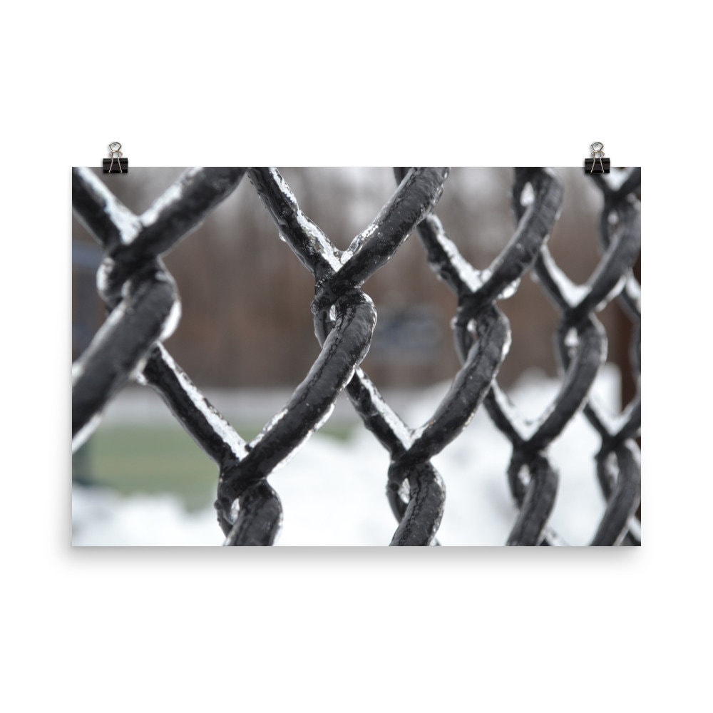 Madison - Icy Fence - Printed Photo - Etsy