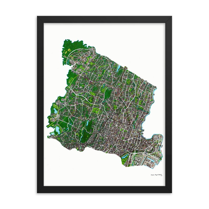 Framed Essex County Map Poster - Etsy