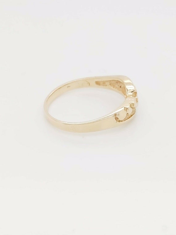 14k Yellow Gold Nugget Ring - Gem