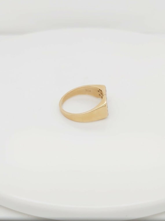 14k Yellow Gold Initial RP Diamond Ring - Gem