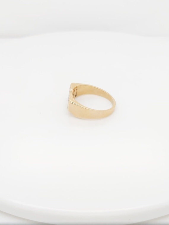 14k Yellow Gold Initial RP Diamond Ring - Gem