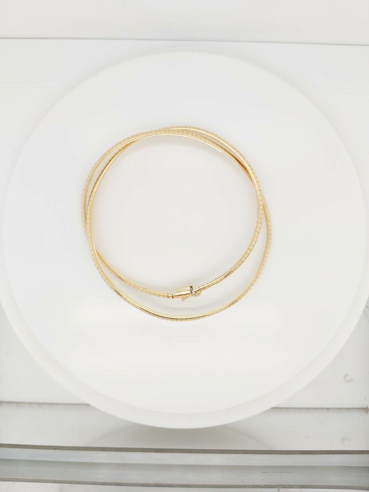 14k Yellow Gold Omega Necklace 16 - Etsy