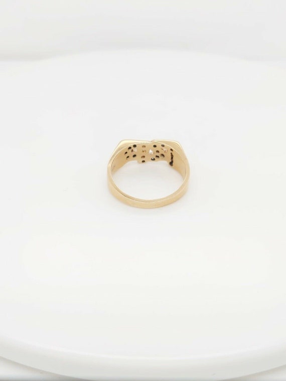 14k Yellow Gold Initial RP Diamond Ring - Gem