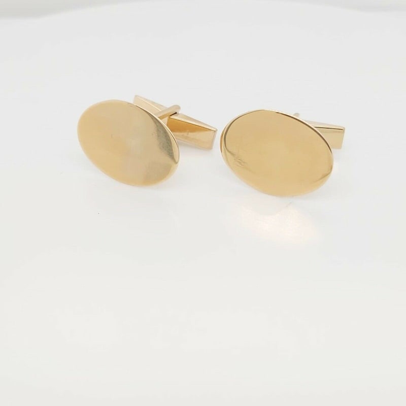 14k Solid Gold Cufflinks - Etsy