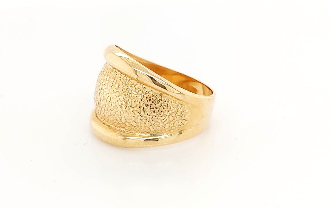 18k Yellow Gold Vintage Milor Italian Women's Ring | Etsy