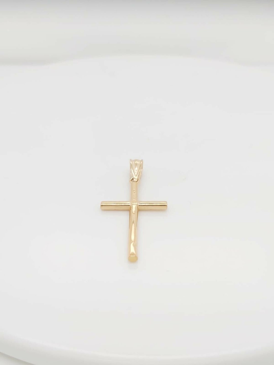 14k Yellow Gold Cross Pendant - Etsy