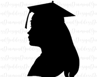 Svg Graduation Girl Silhouette - Etsy