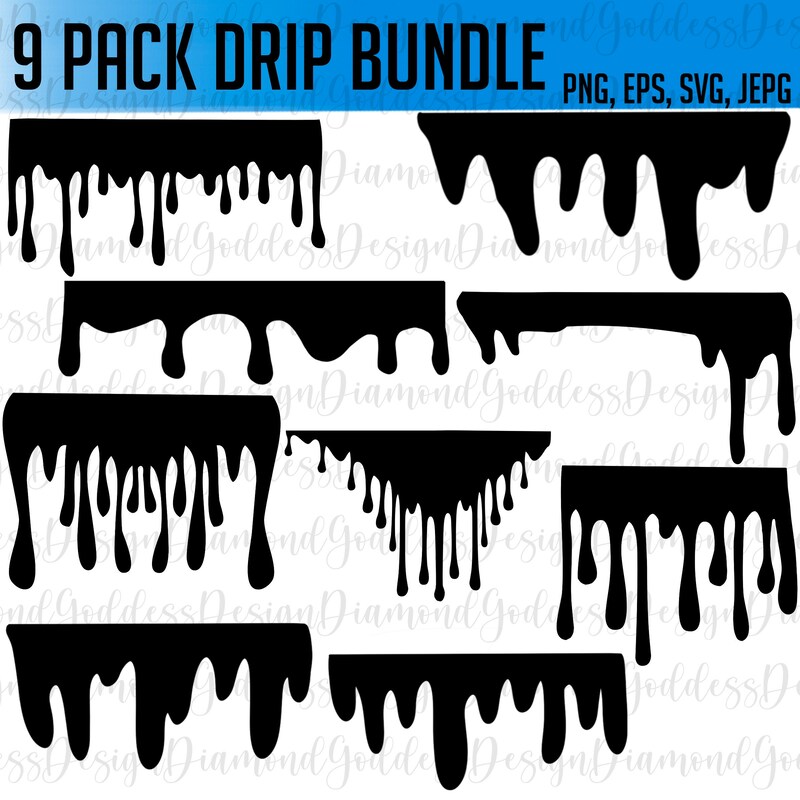 Drip Svg - Etsy