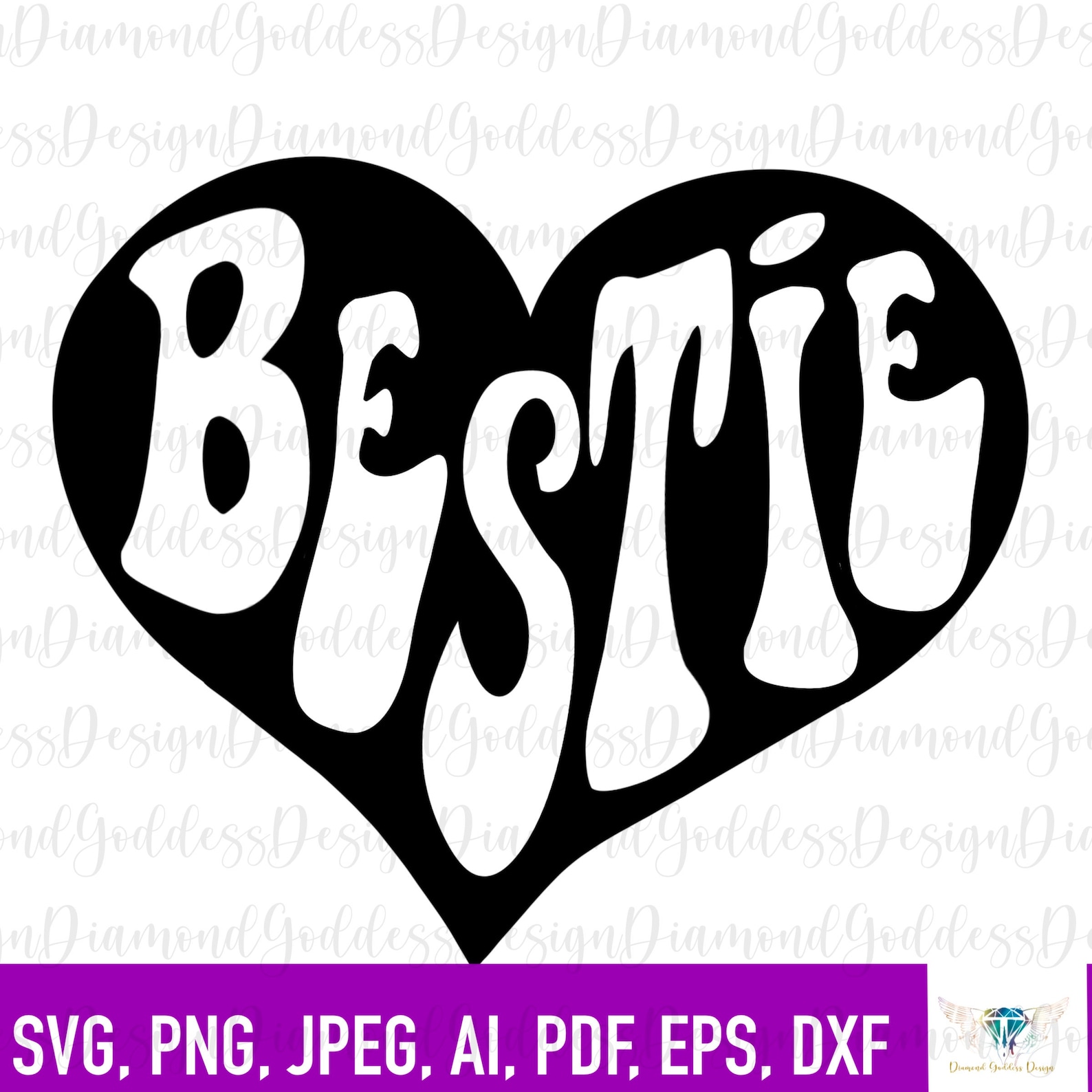 Bestie SVG Png Sister Svg Hippie Svg Boho Svg - Etsy