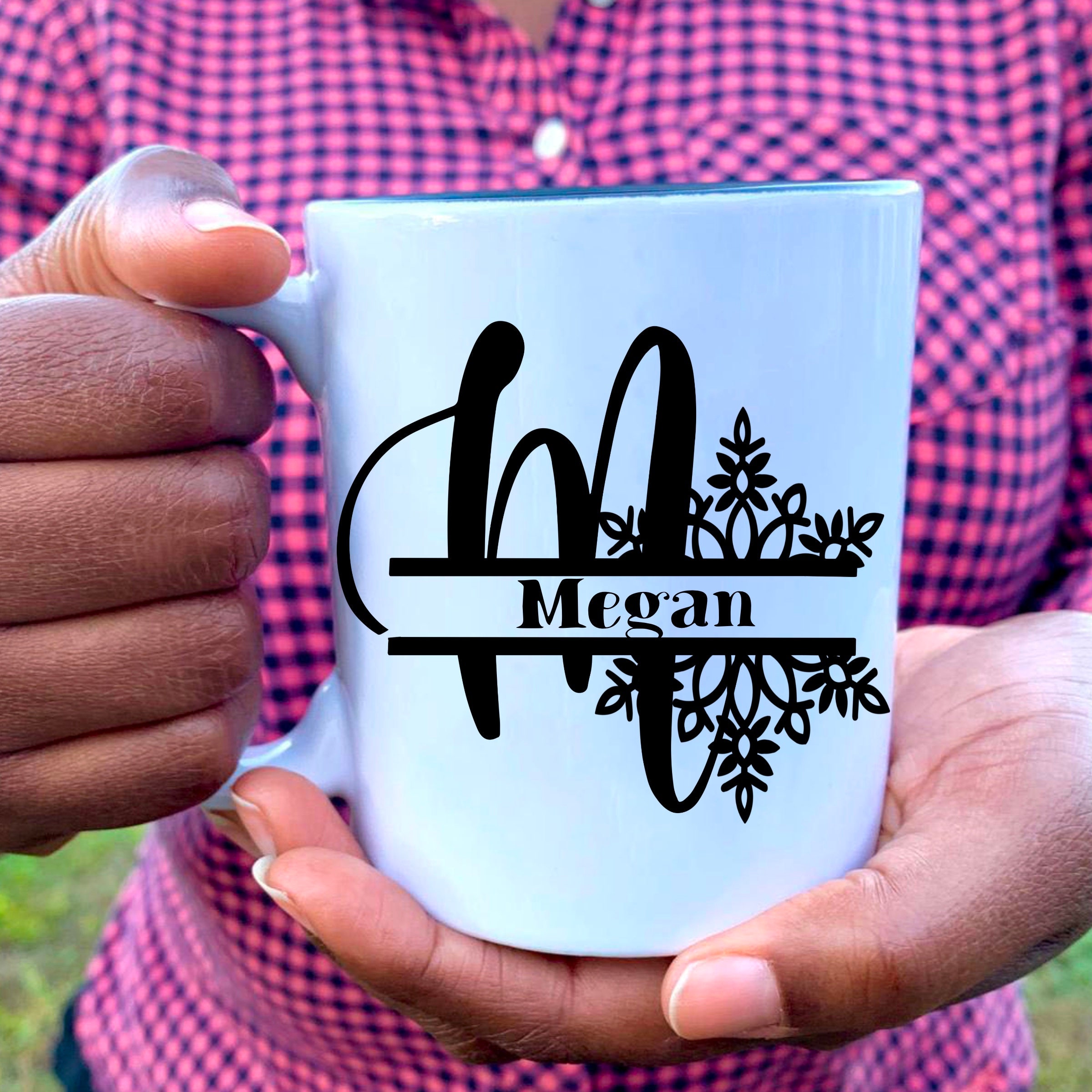 Split Monogram SVG Christmas Split Monogram Frame Alphabet - Etsy