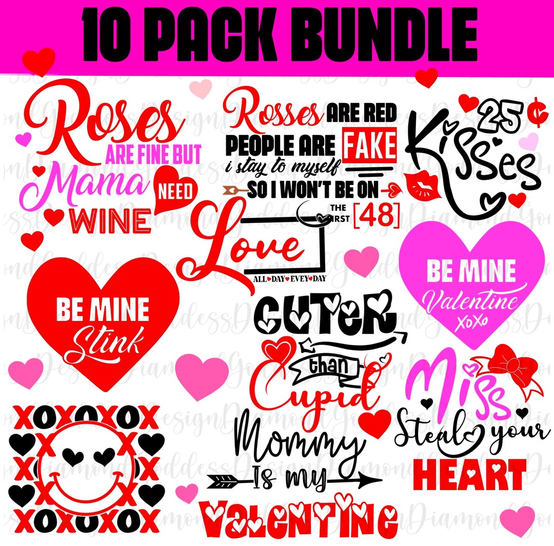 Valentines Day Bundle Svg, Love Svg, Valentine's Day Svg, Will You Be ...