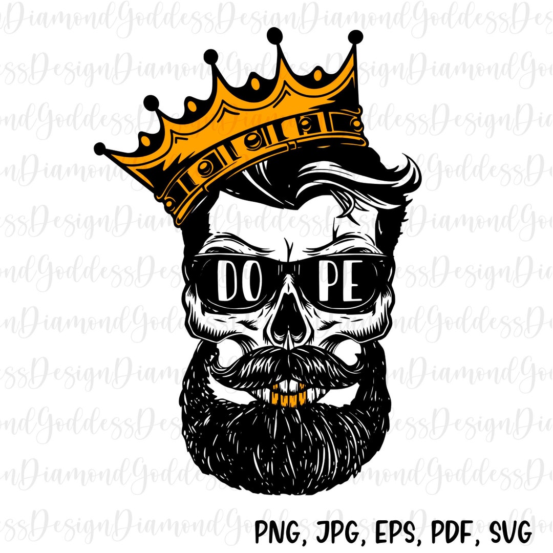 Dope Skull SVG, Dad Svg, Beard SVG, Skull, Dad With Beard, Black Lives ...