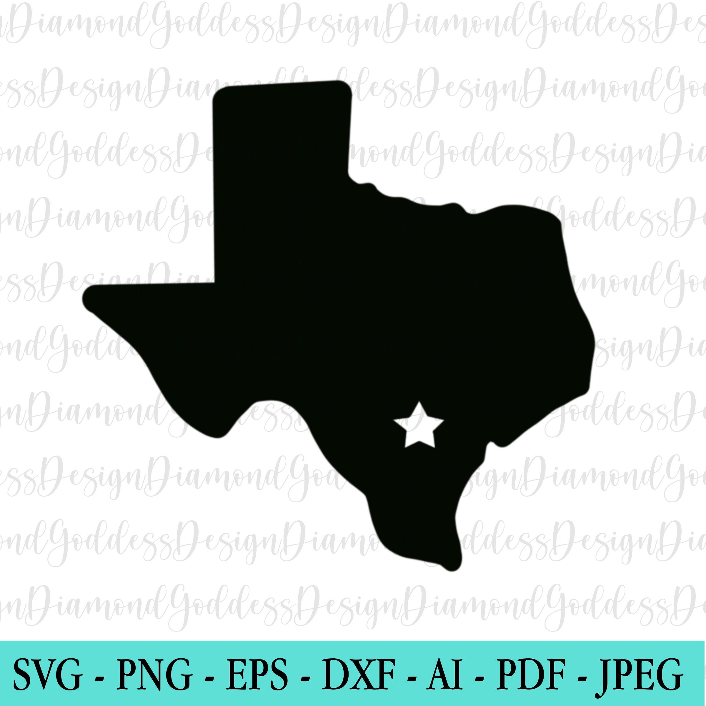 Texas State Svg Texas Star SVG Map Home State SVG Dxf - Etsy