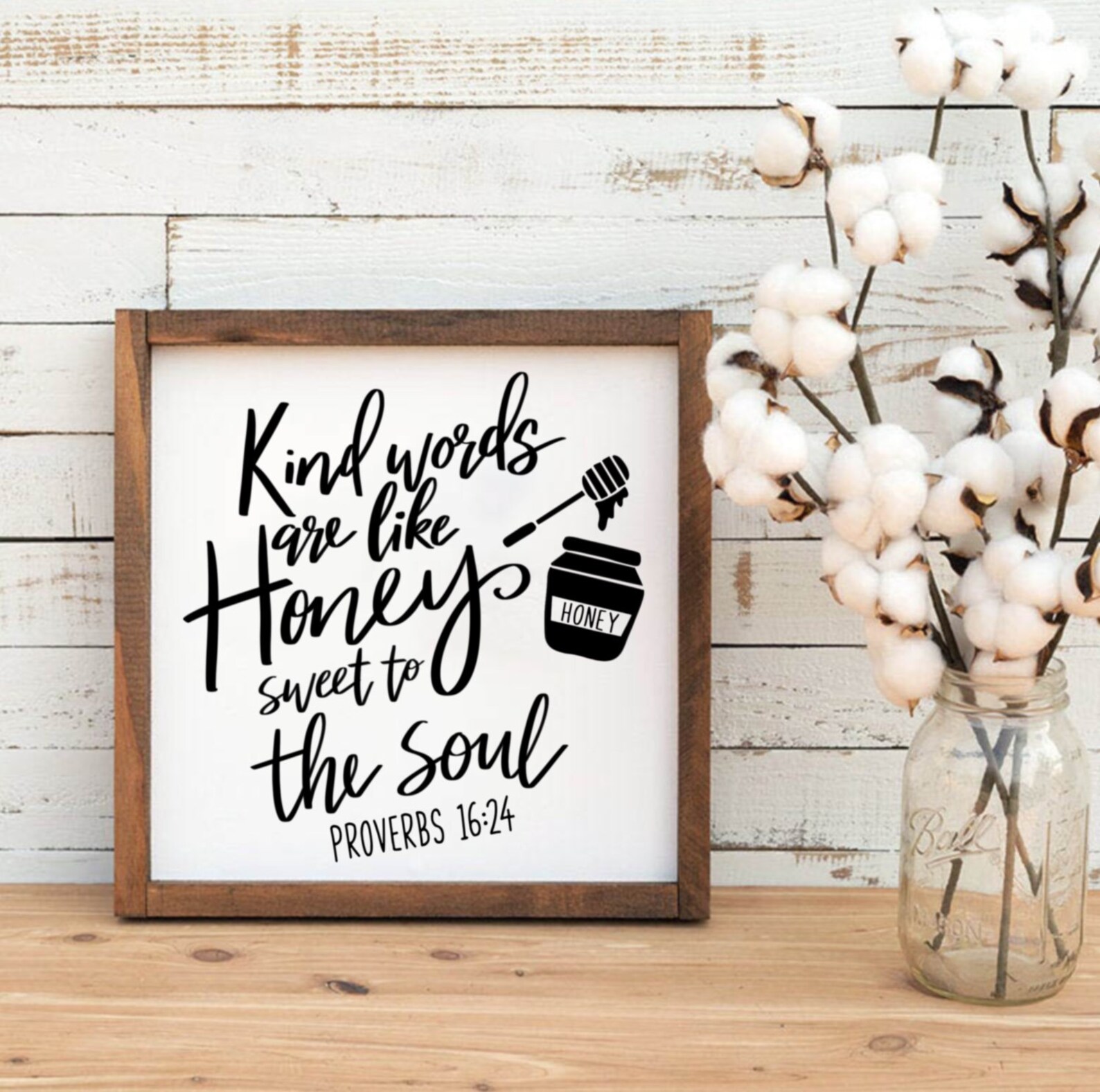 Kind Words Are Like Honey, Sweet to the Soul SVG, PNG File, Proverbs 16 ...